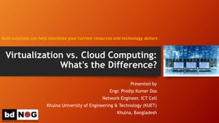 Virtualization vs. Cloud Computing: What's the Difference? | PPTX