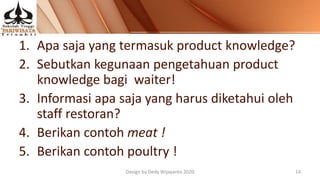 Prod knowledge part 1 | PPTX | Food & Drink