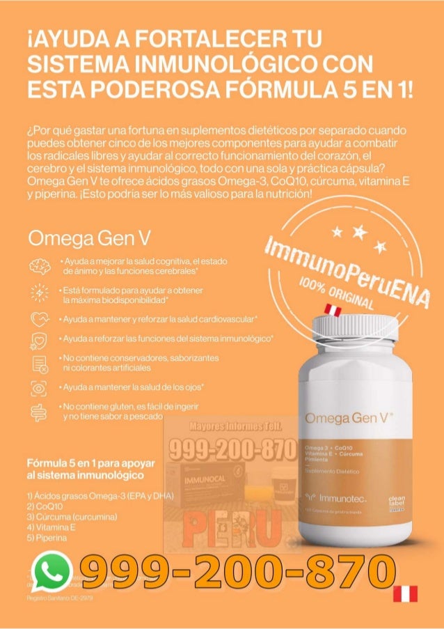 OMEGA GEN V PERU Telf 999-200-870 immunocal | PDF