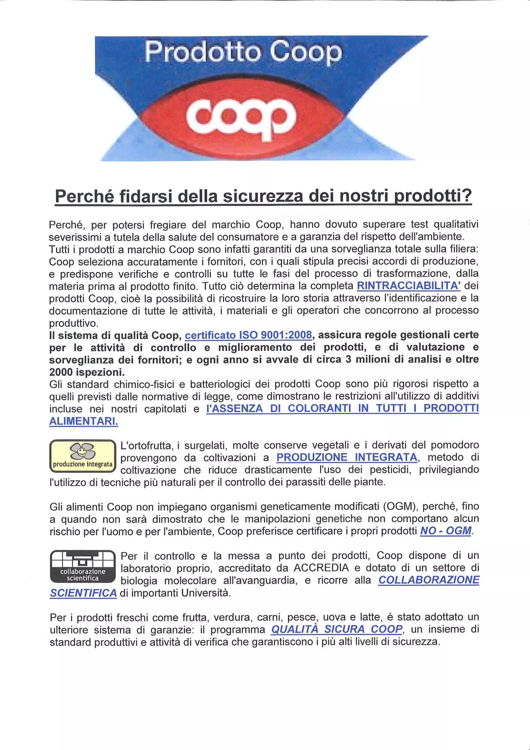 Prodotti a marchio coop | PDF