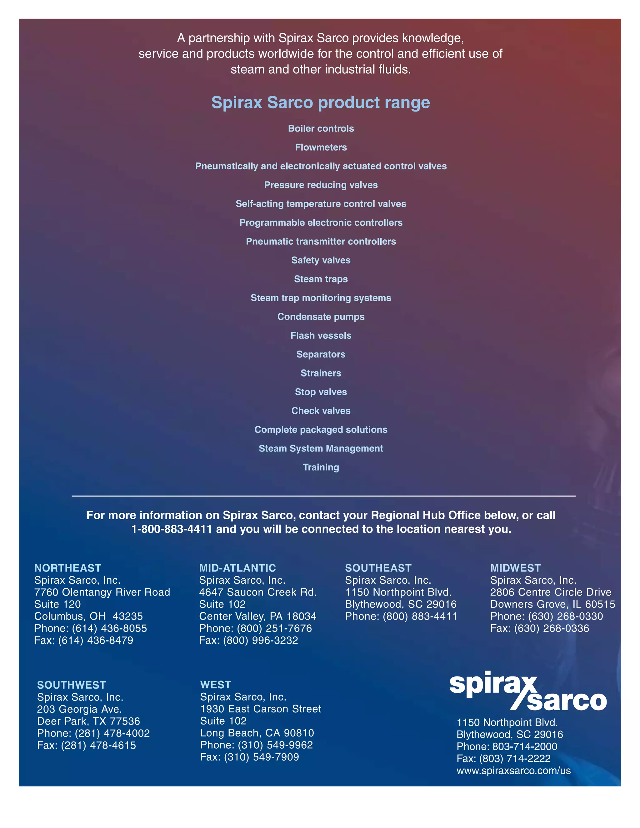 Spirax Sarco Product Overview | PDF