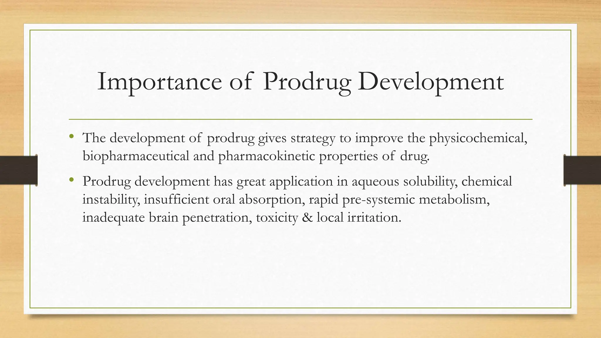 Prodrug design and its Applications in Pharma. | PPTX