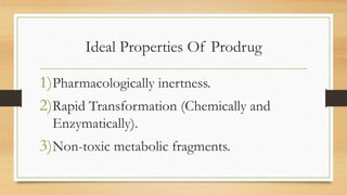 Prodrug design and its Applications in Pharma. | PPTX