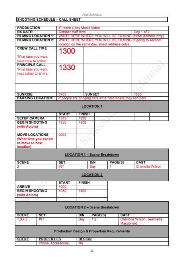 Prod sched for slideshare | PDF