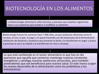 Produccion biotecnologica de alimentos fermentados | PPTX