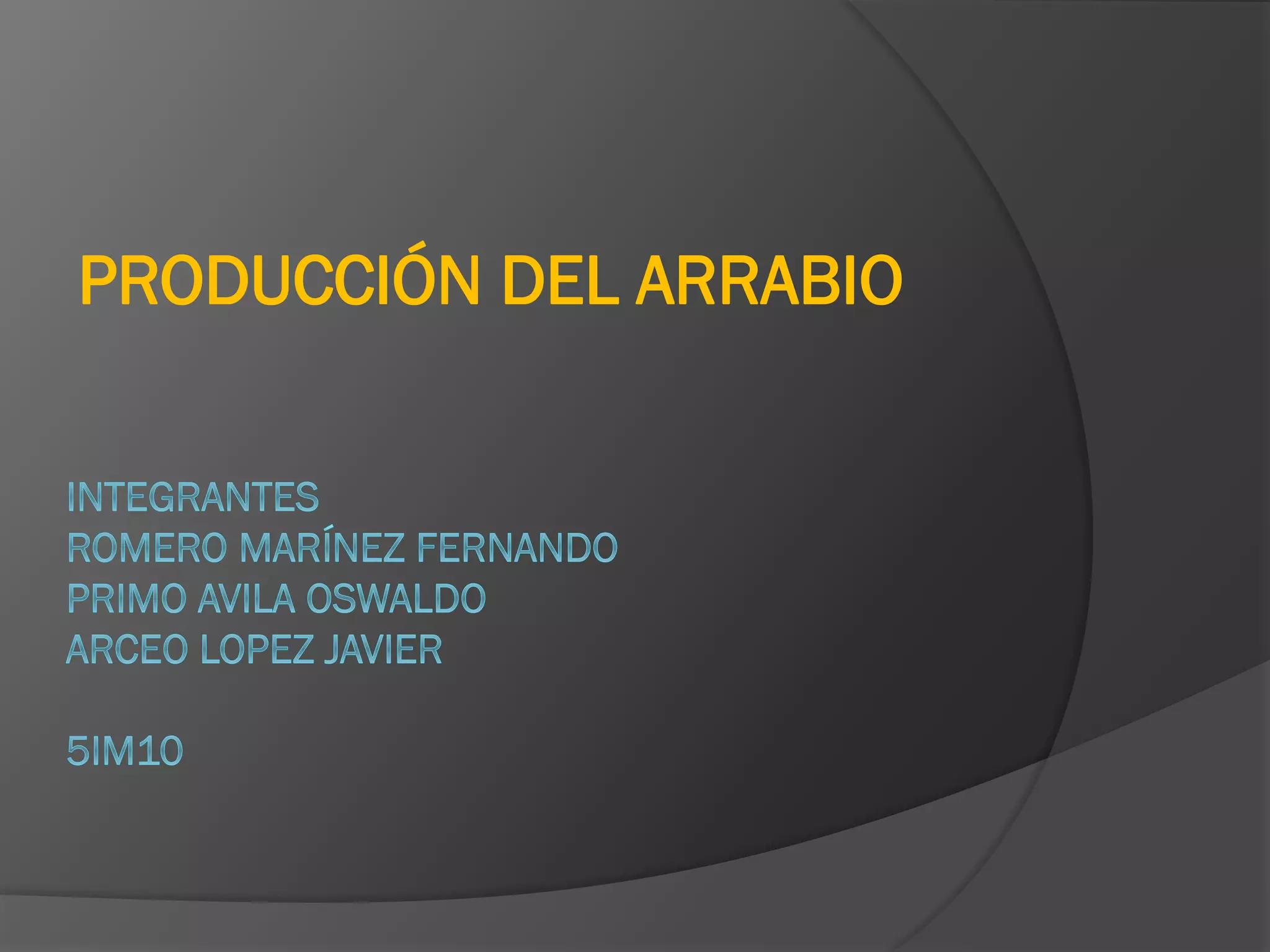 Produccion del arrabio | PPTX
