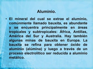 Produccion y refinacion de metales | PPTX