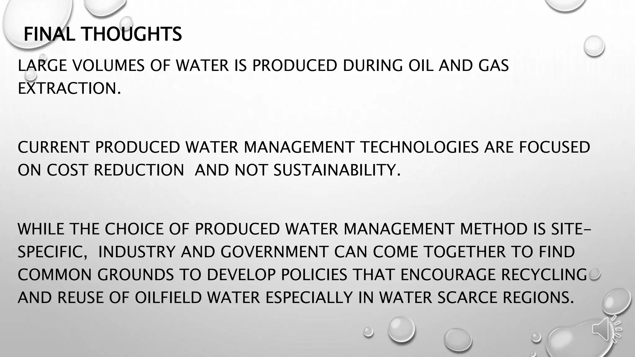 Oilfield Produced water management | PPTX