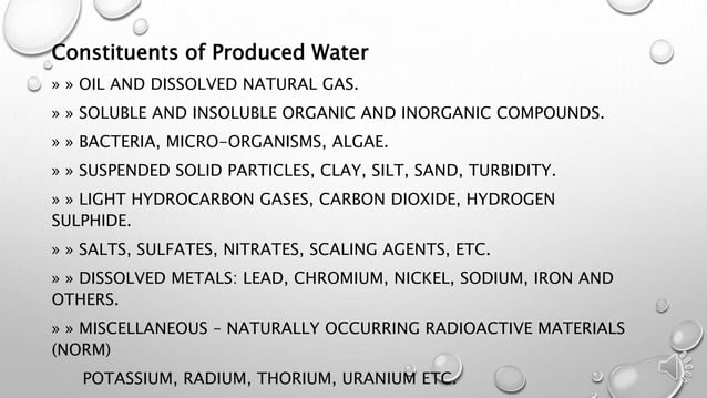 Oilfield Produced water management | PPTX | Chemistry | Science