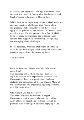 Produced ByUnited States Army School of Advanced M | DOCX