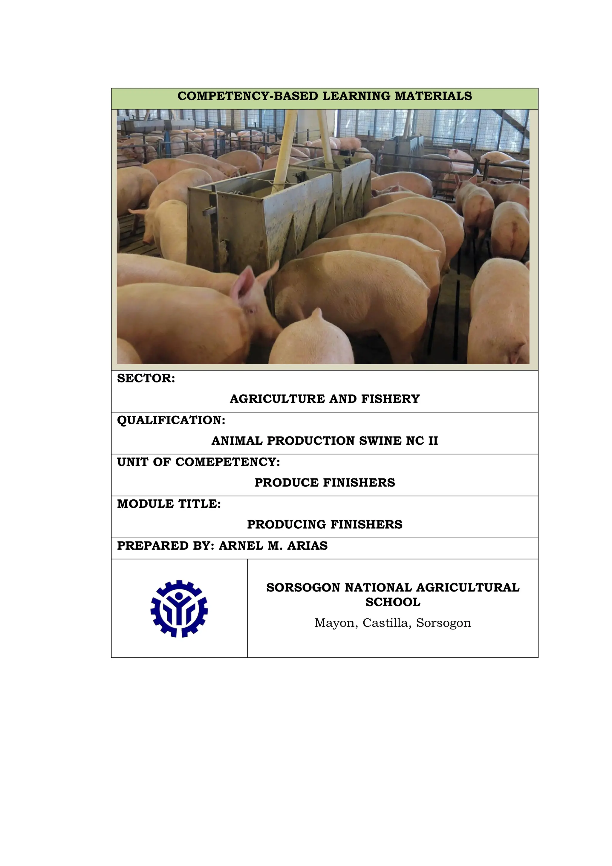 Copetency based learning materials PRODUCE FINISHERS-FINAL | DOCX