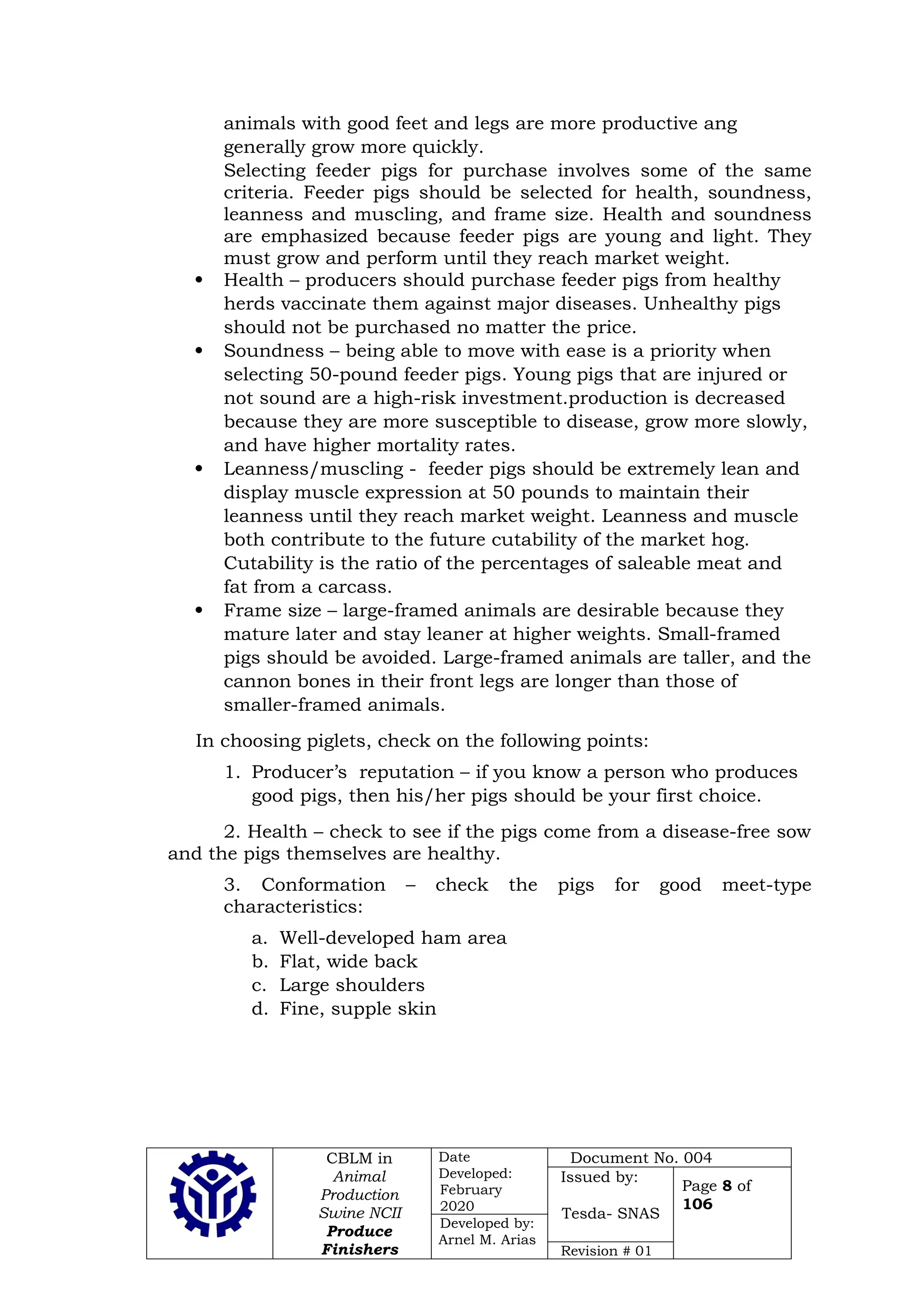 Copetency based learning materials PRODUCE FINISHERS-FINAL | DOCX