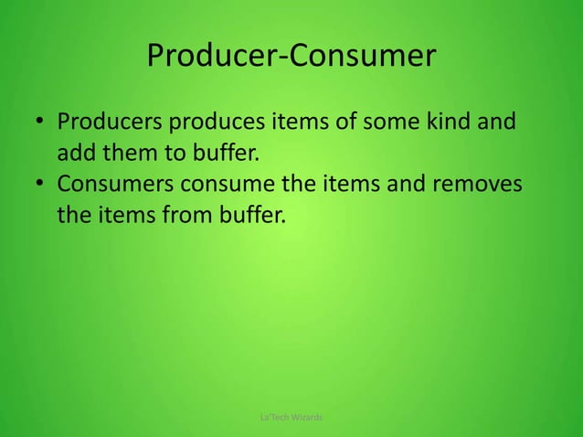 Producer and consumer classical problem | PPTX | Programming Languages | Computing