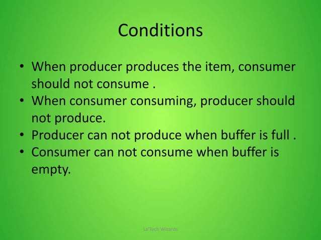 Producer and consumer classical problem | PPTX | Programming Languages | Computing