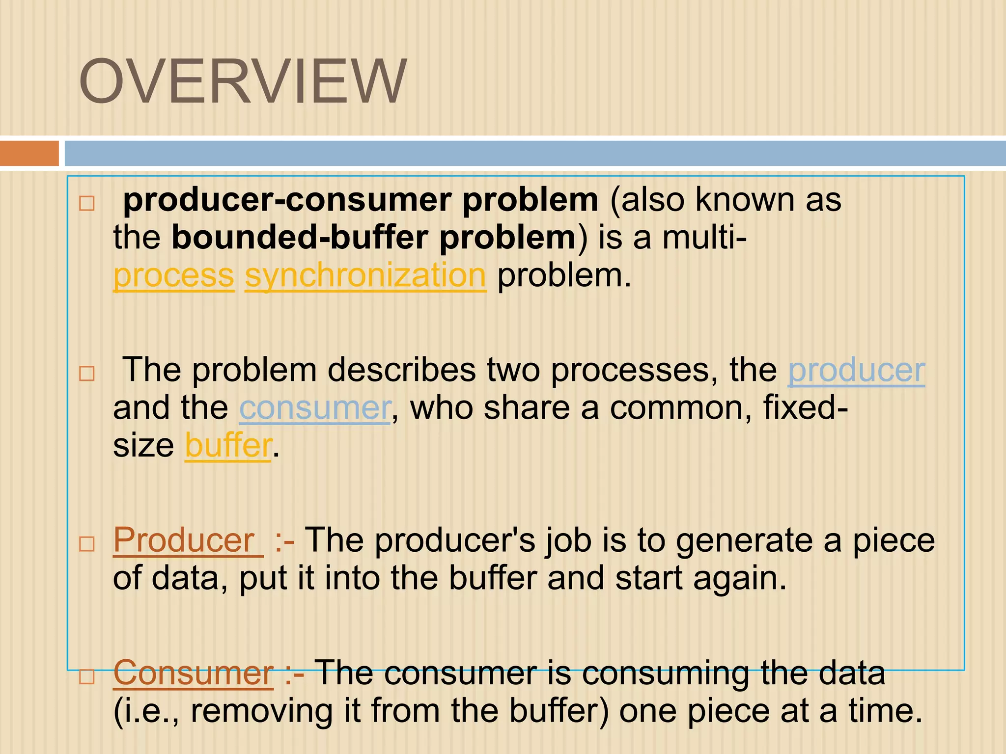 Producer consumer | PPTX