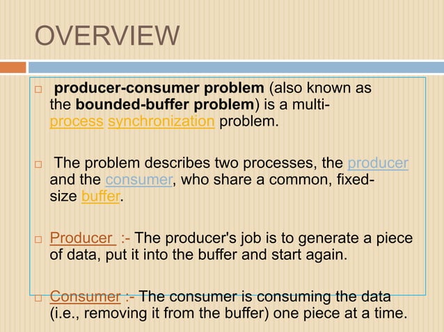 Producer consumer | PPTX