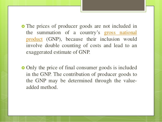 Producer and consumer goods