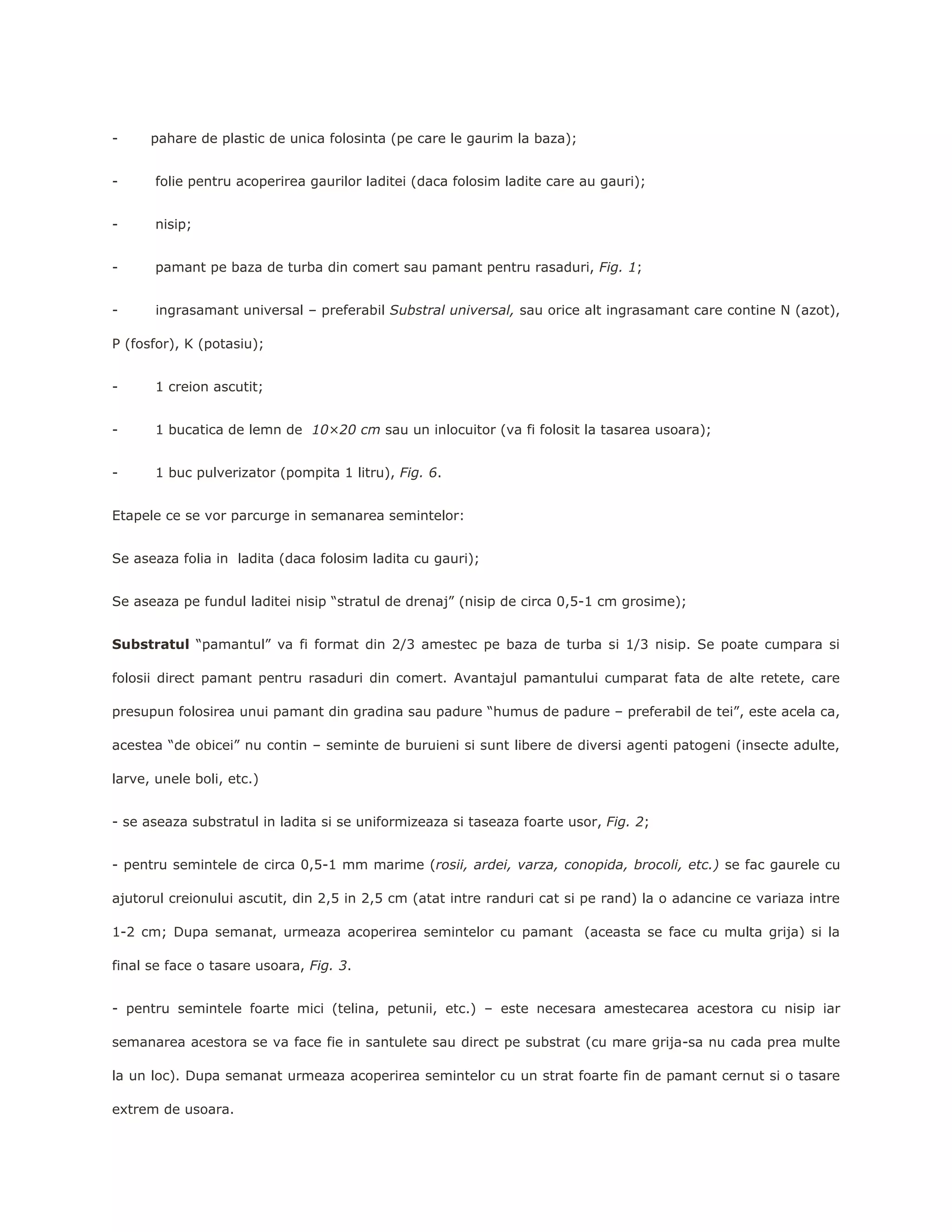 Producerea de rasaduri | DOCX