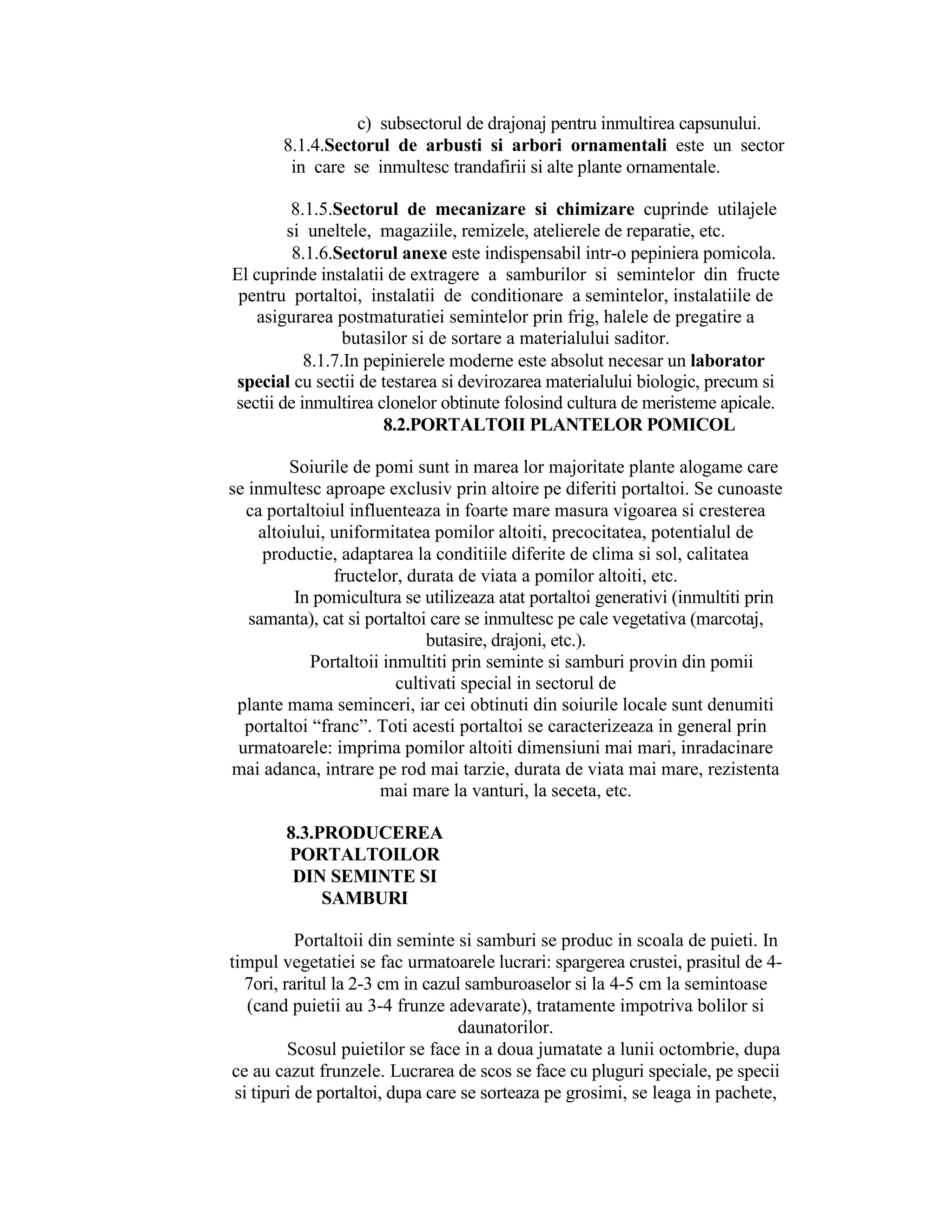 Producerea materialului saditor din seminte la pomii fructiferi | DOCX