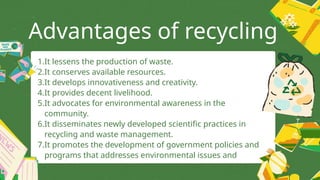 Technology and Livelihood Education 7 - PRODUCE RECYCLED PROJECT | PPTX