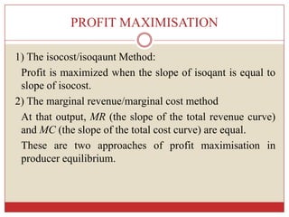 Producer equilibrium | PPTX
