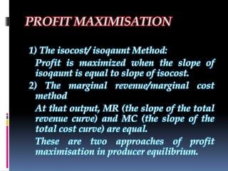 Producer equilibrium | PPTX