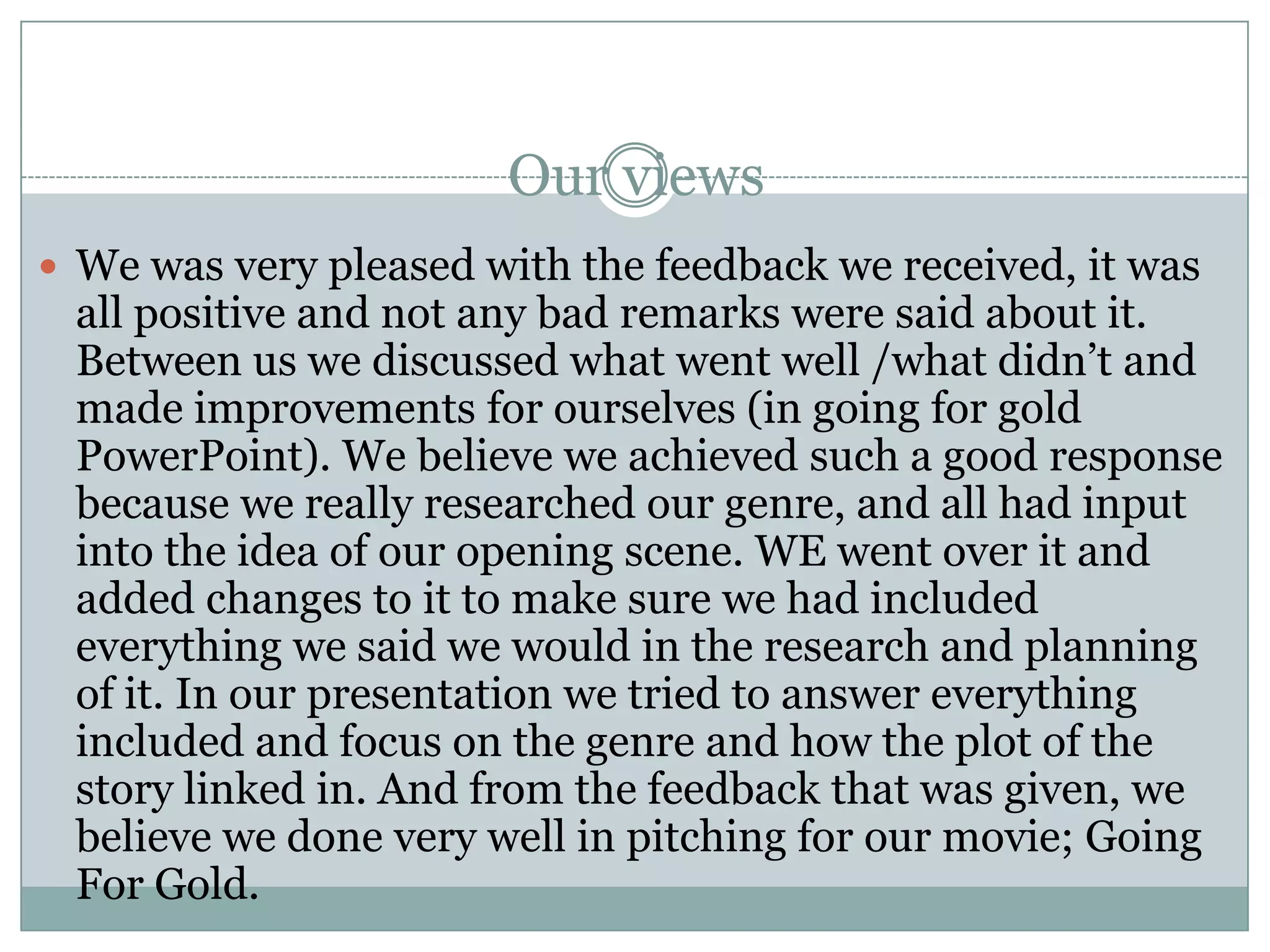 Producer Feedback | PPT