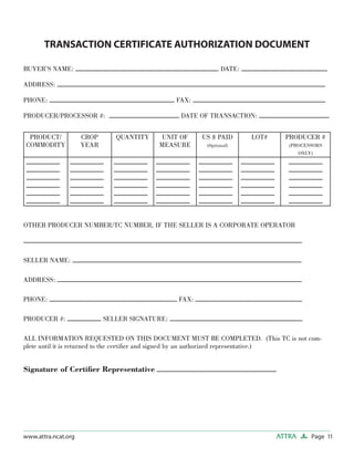 Forms, Documents, and Sample Letters for Organic Producers | PDF