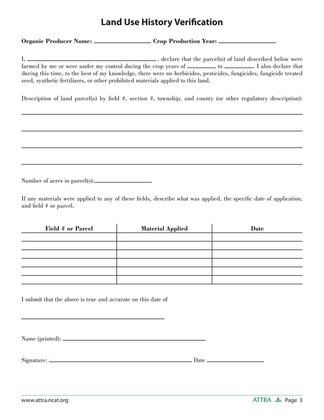 Forms, Documents, and Sample Letters for Organic Producers | PDF ...
