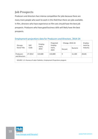 Occupational Outlook: Producers and Directors | PDF