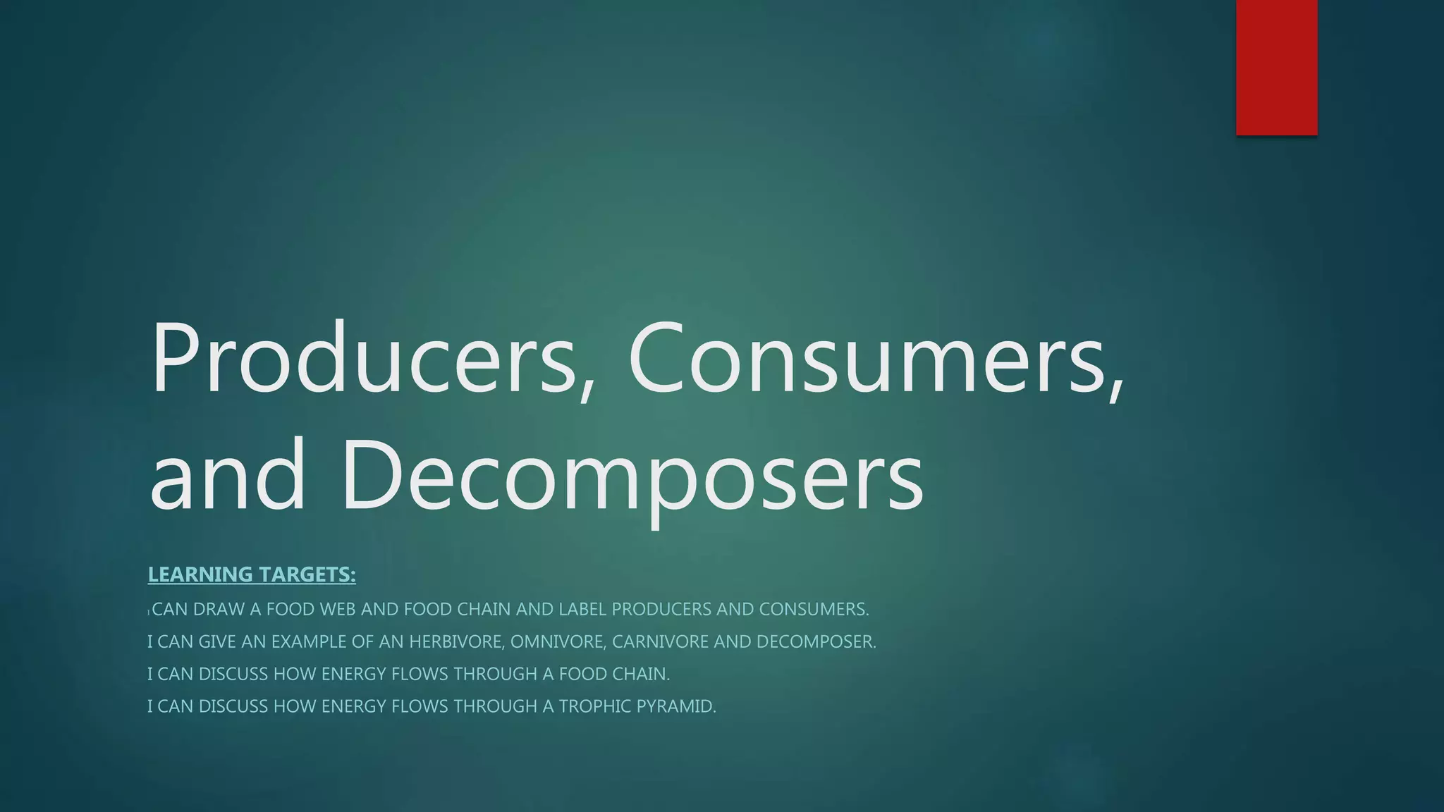 Producers Consumers and Decomposers | PPTX
