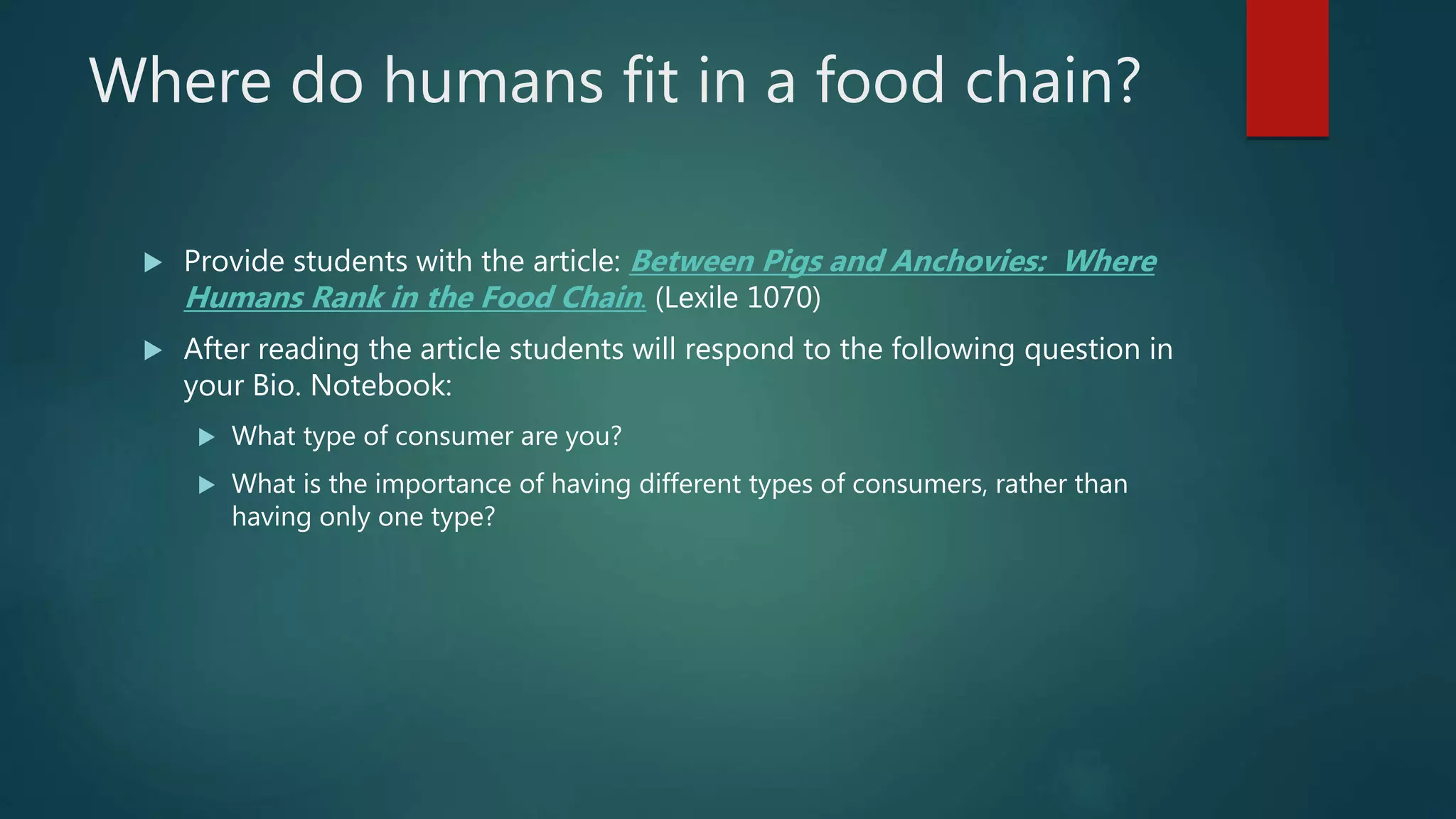 Producers Consumers and Decomposers | PPTX
