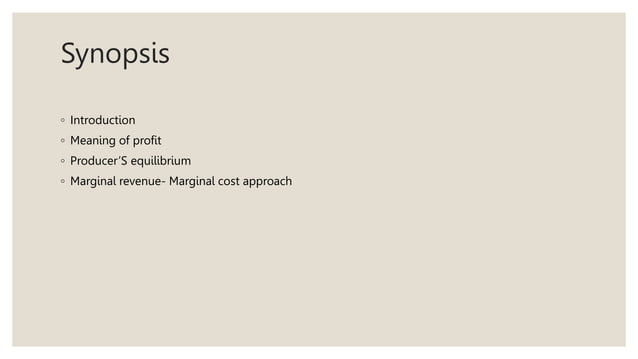 producer's equilibrium.pptx | Business Accounting & Finance | Business