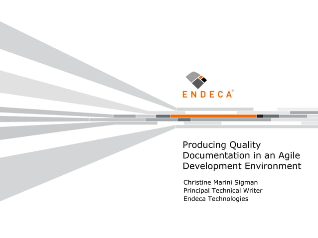 Producing Quality Documentation In An Agile Development Environment | PDF