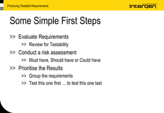 Producing Testable Requirements | PDF
