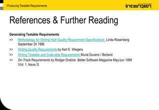 Producing Testable Requirements | PDF