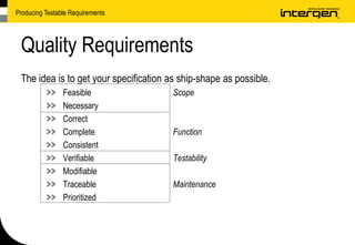 Producing Testable Requirements | PDF