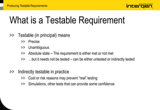 Producing Testable Requirements | PDF