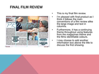 Producing a film review | PPT