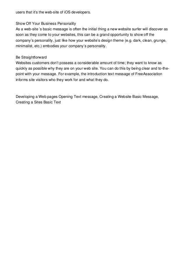 Creating a Sites Introductory Message