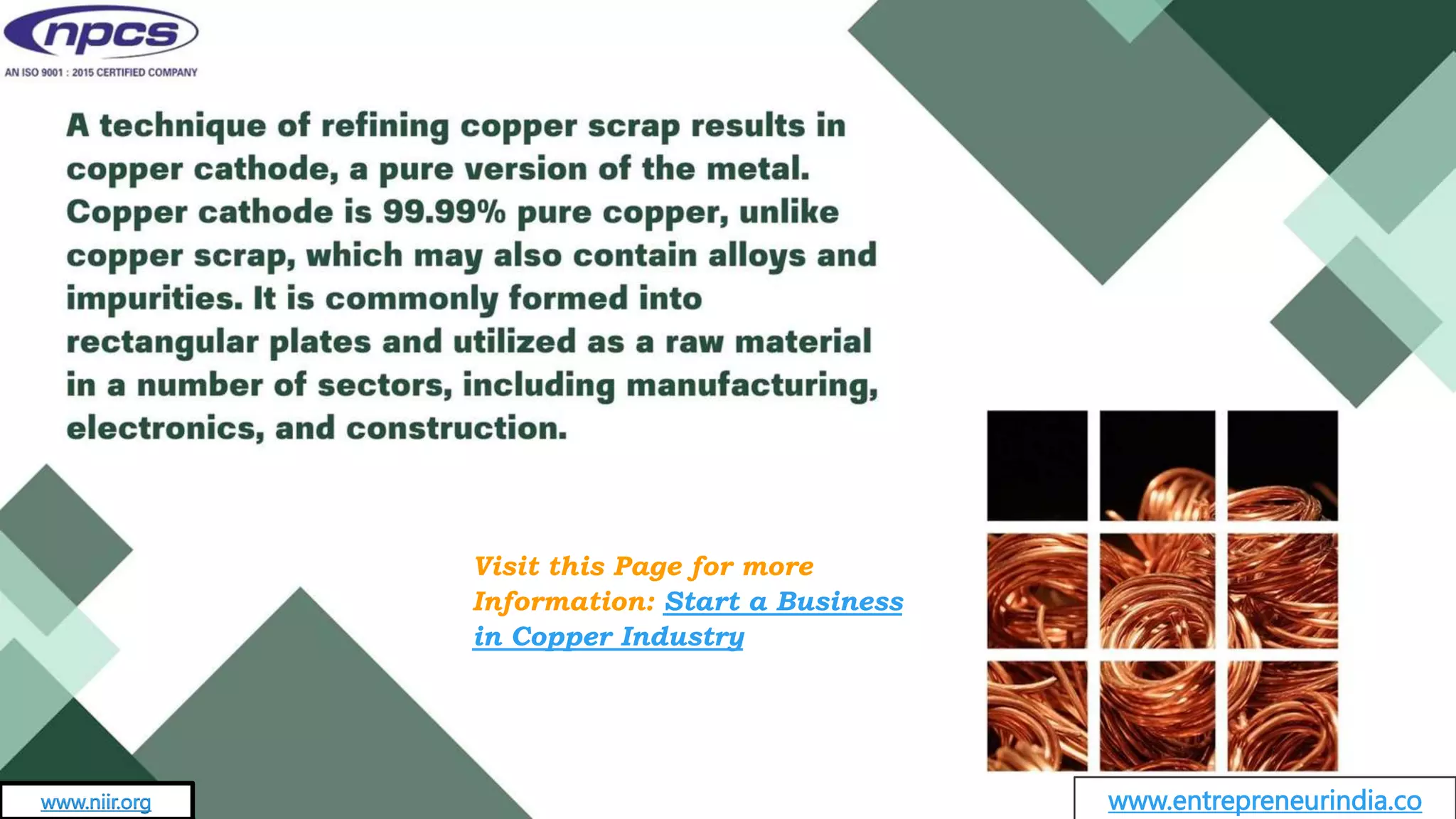 Producing Copper Cathode from Scrap, Analytical Testing Lab, Graphite ...