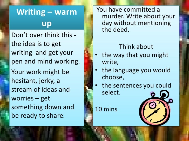 Producing creative texts (creative writing)