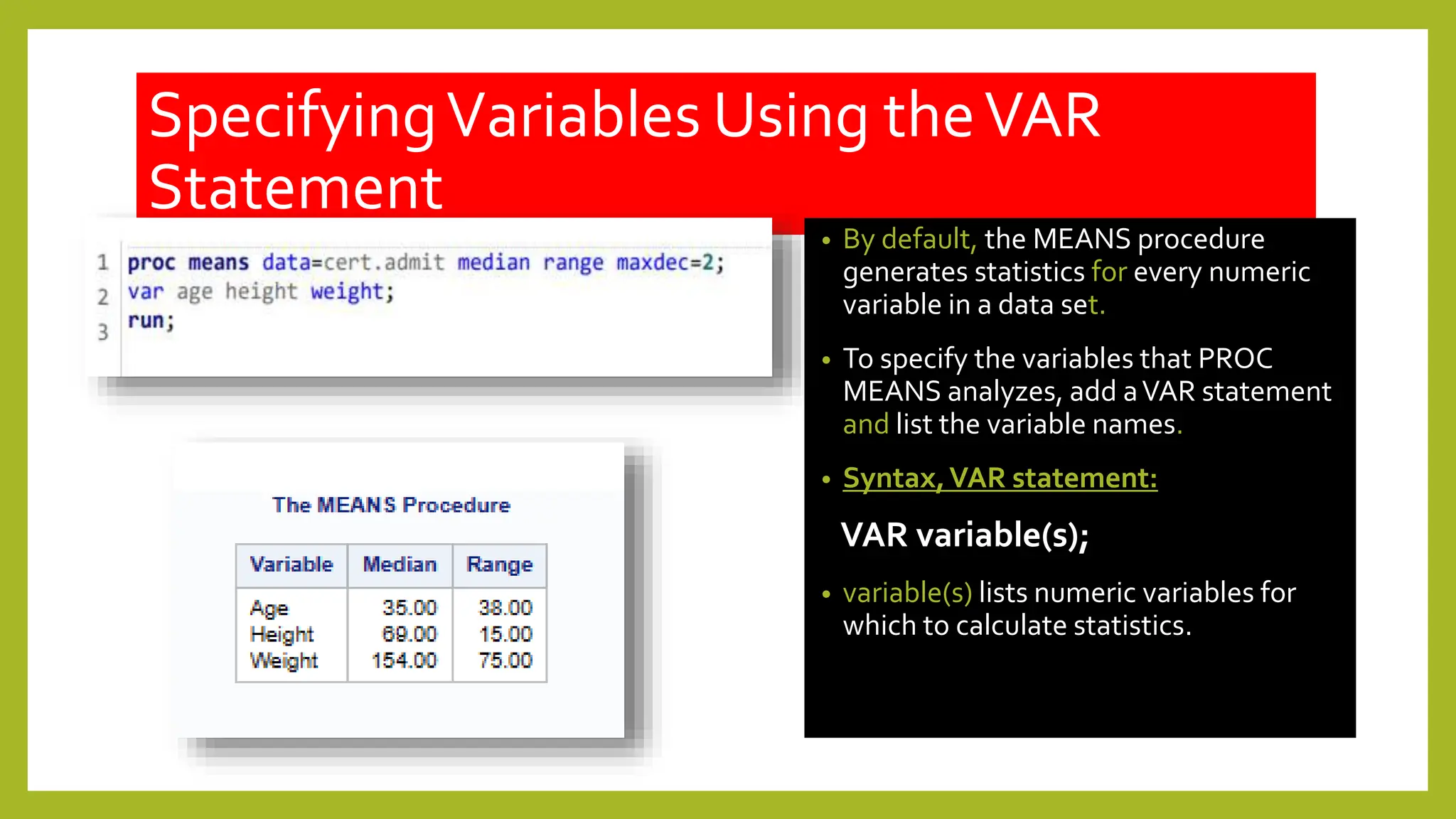 Producing Descriptive Statistics(proc means) .pptx