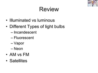 Producing Light Waves | PPT