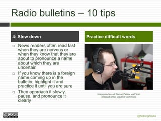 Tips for producing radio bulletins | PPTX