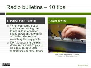 Tips for producing radio bulletins | PPTX