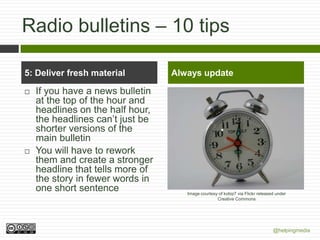 Tips for producing radio bulletins | PPTX