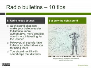 Tips for producing radio bulletins | PPTX