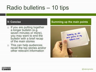 Tips for producing radio bulletins | PPTX