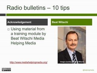 Tips for producing radio bulletins | PPTX